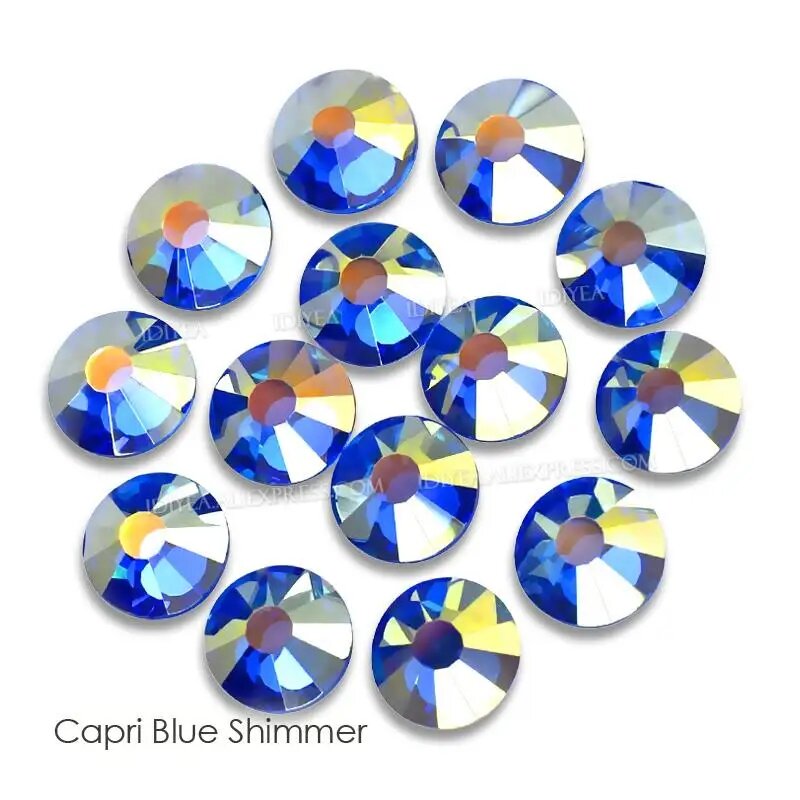 Стразы синие Capri Blue Shimmer, Mix Sizes SS16-SS30