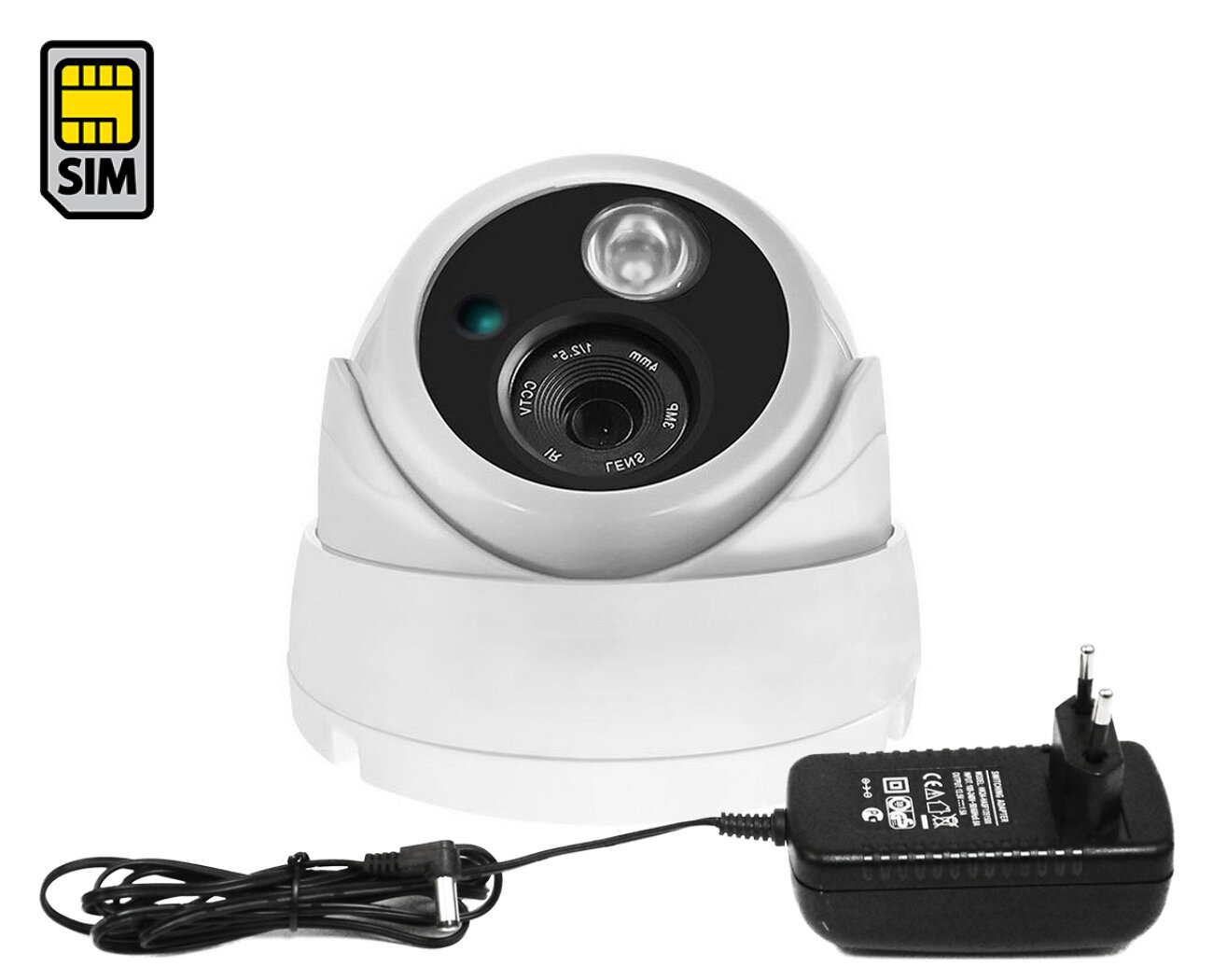 Внутренняя 4G IP-камера-регистратор 5МП Link-5MP NC14-G (8GS) (white) ИК подсветка с датчиком движения - камера наблюдения с GSM модулем для дачи