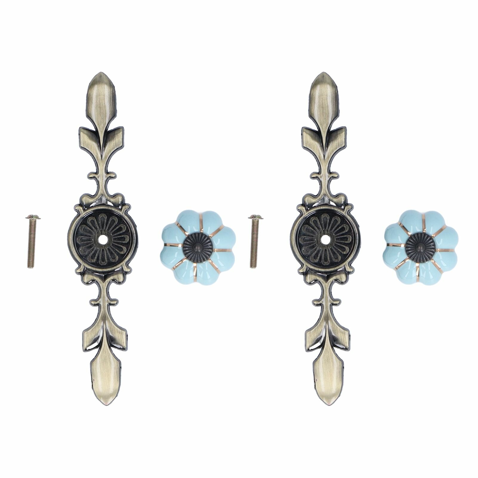 Фарфоровая ручка голубая 2 шт