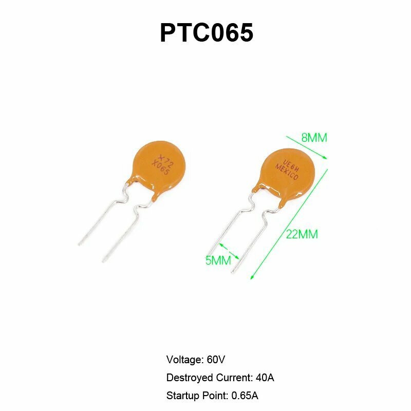 PTC065, 60В, 0.65А, термистор самовосстанавливающийся