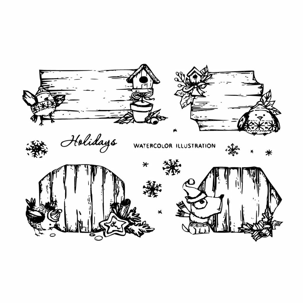 Штамп декоративный, Рождественская серия печатей для рукописных записей - Знак благословения