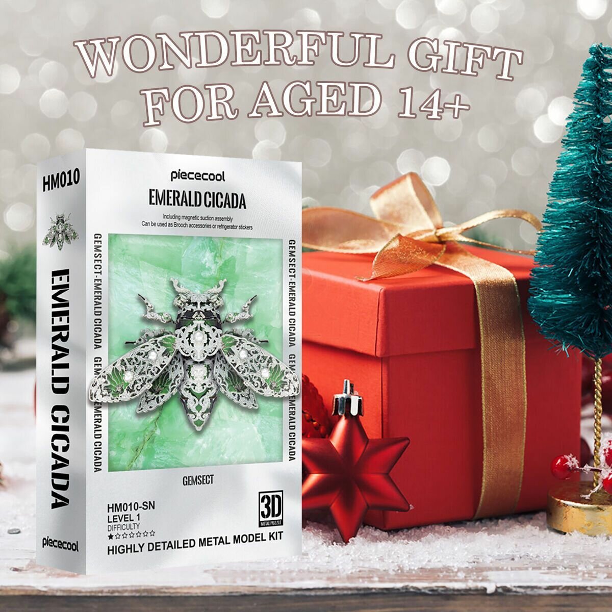 Конструктор 3д Металлический Emerald Cicada HM010-SN