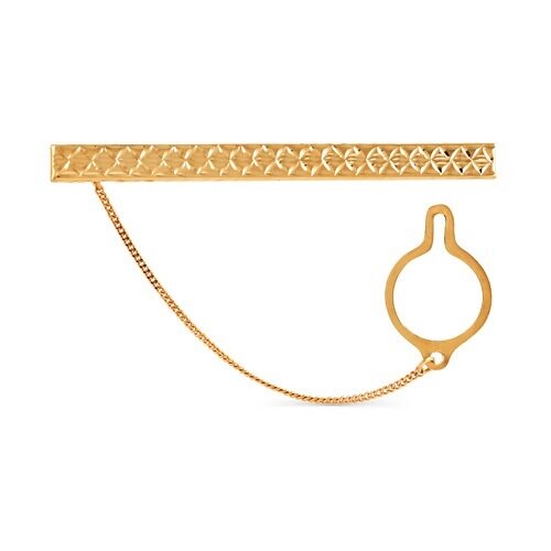 Зажим для галстука, красное золото, 585 проба