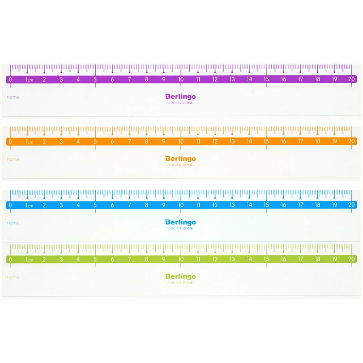 Линейка 20см Berlingo Color Zone, прозрачная (PR_30120), 1шт.