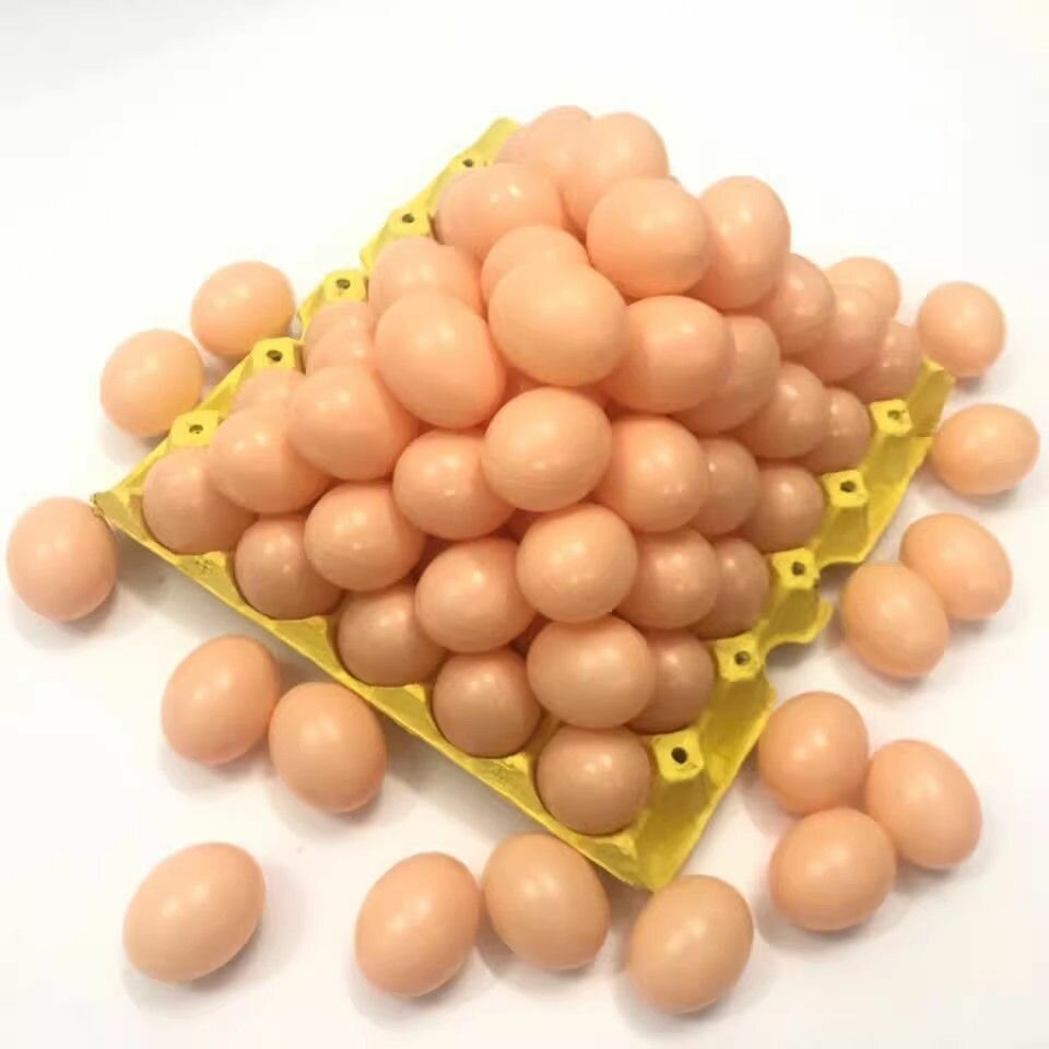 Муляж куриного яйца, Пластиковое куриное яйцо для кур-несушек, искусственное подкладное яйцо 10шт пр-во Турция