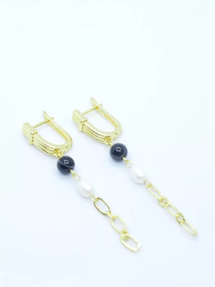 Серьги, агат