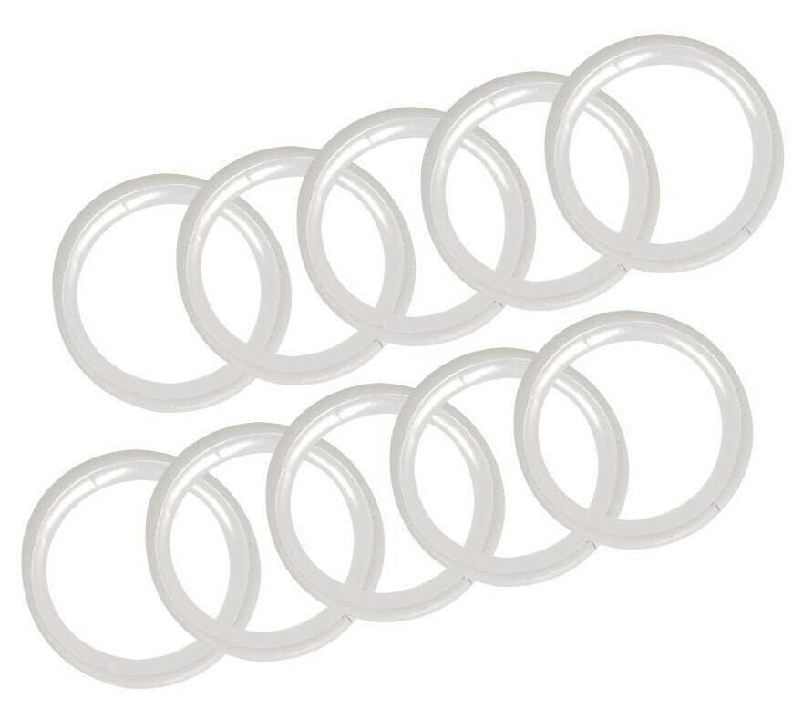 Кольцо бесшумное 19мм (белый глянец) 10шт