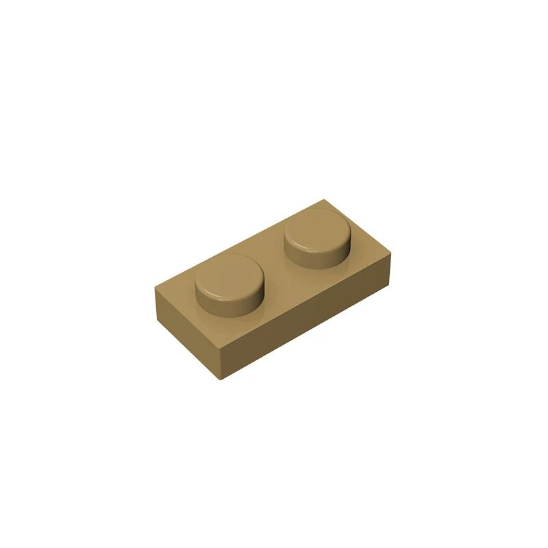 Бежевый LEGO 1x2 кирпичик, цвет Темно-коричневый