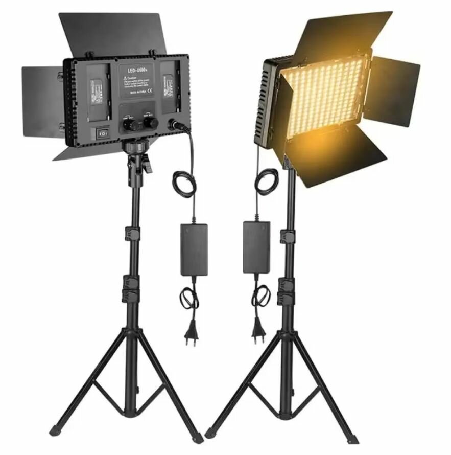 Профессиональный видеосвет PRO LED 800c блоком питания без штатива 50W