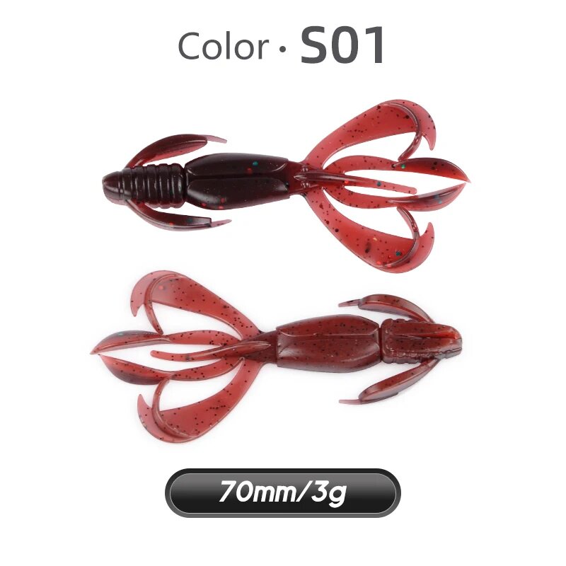 Мягкие приманки MEREDITH Crazy Flapper 10 шт. Красный, S01