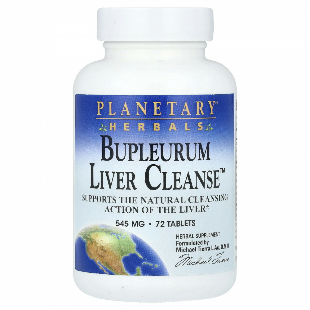 Planetary Herbals, Bupleurum Liver Cleanse ™, 72 таблетки