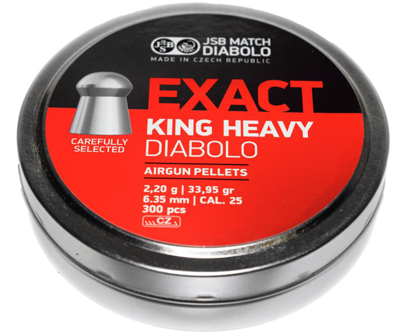 Пули для пневматики JSB King Heavy Diabolo 6,35 мм 300 шт 2,2 г