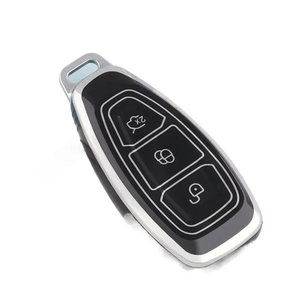 Ключ-брелок для Ford Fiesta Focus Mondeo Kuga, Silver Black