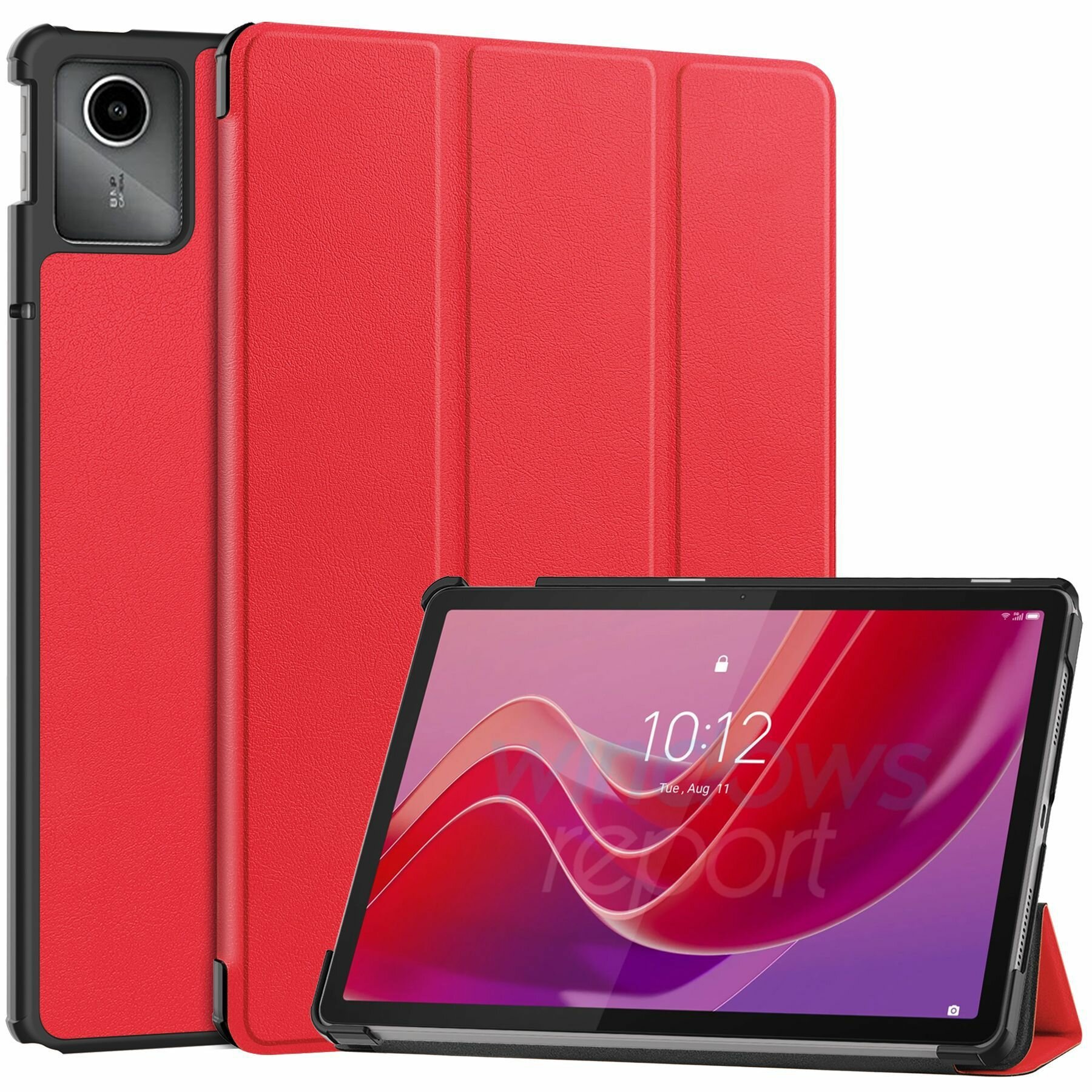 Чехол умный для Lenovo Tab M11 (TB-330FU) / Xiaoxin Pad 2024 (TB-331FC) 11 дюйма, 2024 года, красный