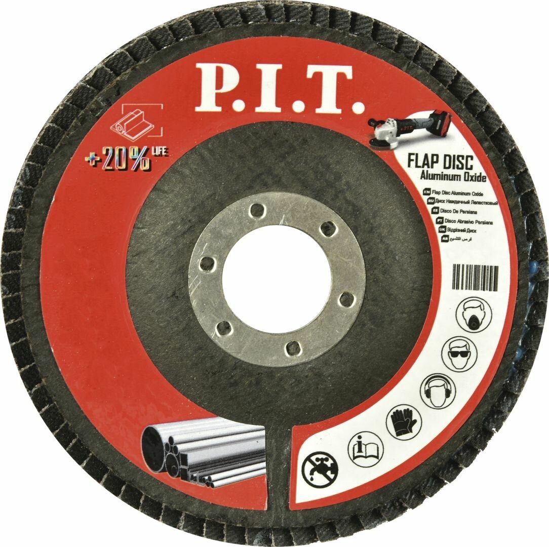 Круг лепестковый шлифовальный P.I.T. 125x22,2 мм A80