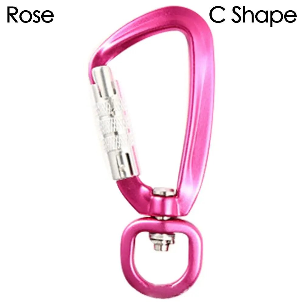 Алюминиевые карабины D-образные для скалолазания Розовый, Rose-C Shape