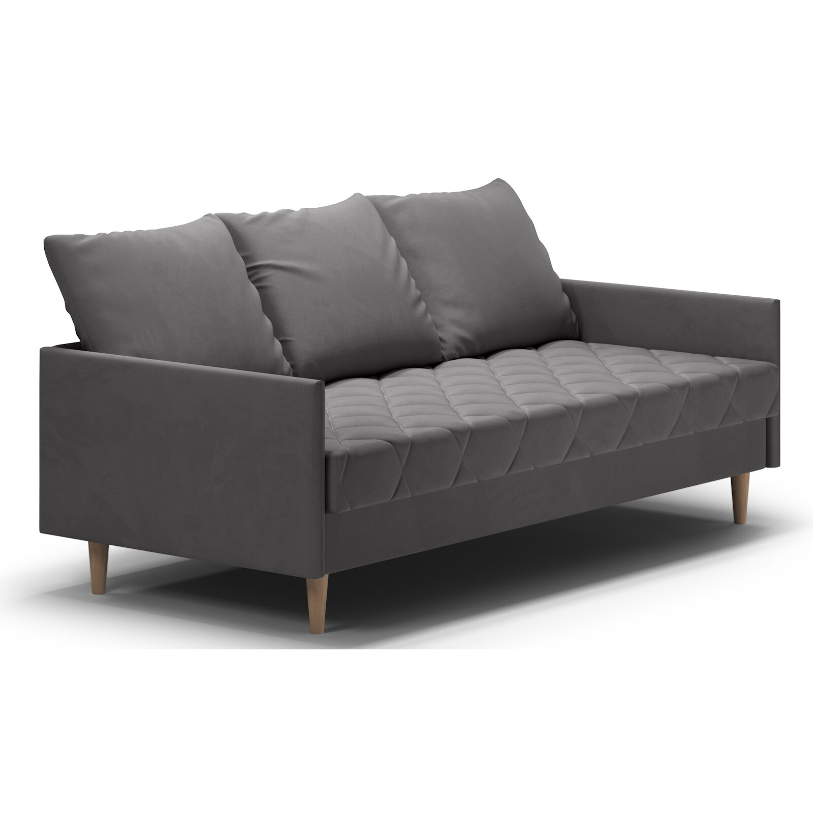 Кушетка WESTENY "ART-313" 200x94x62, 90x190, 1 место, темно-серый велюр