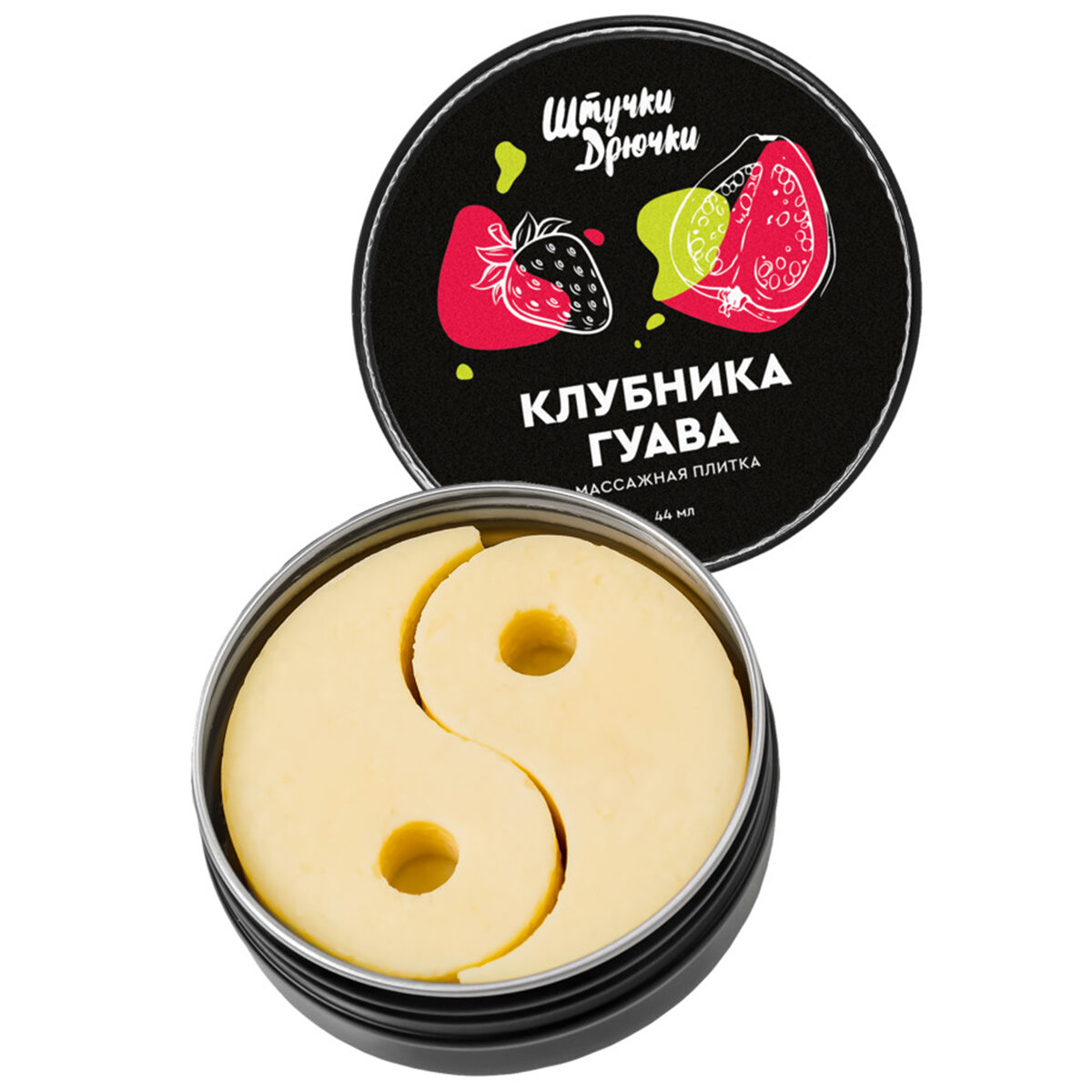 Массажная плитка Штучки-Дрючки Клубничная гуава, 44 г