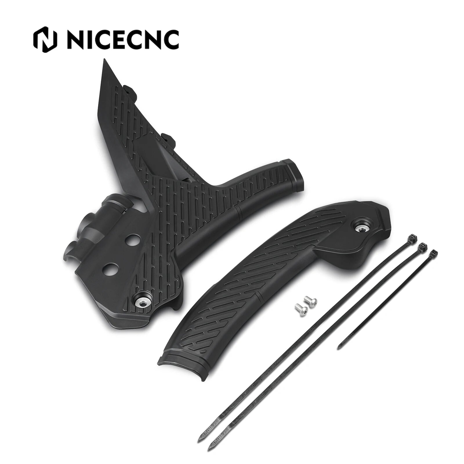 NICECNC пластиковая пара защиты рамы для KTM 125 250 300 350 450 EXC EXCF XCW XC SX XCF SXF 2024, аксессуары для мотоциклов Черный, черный