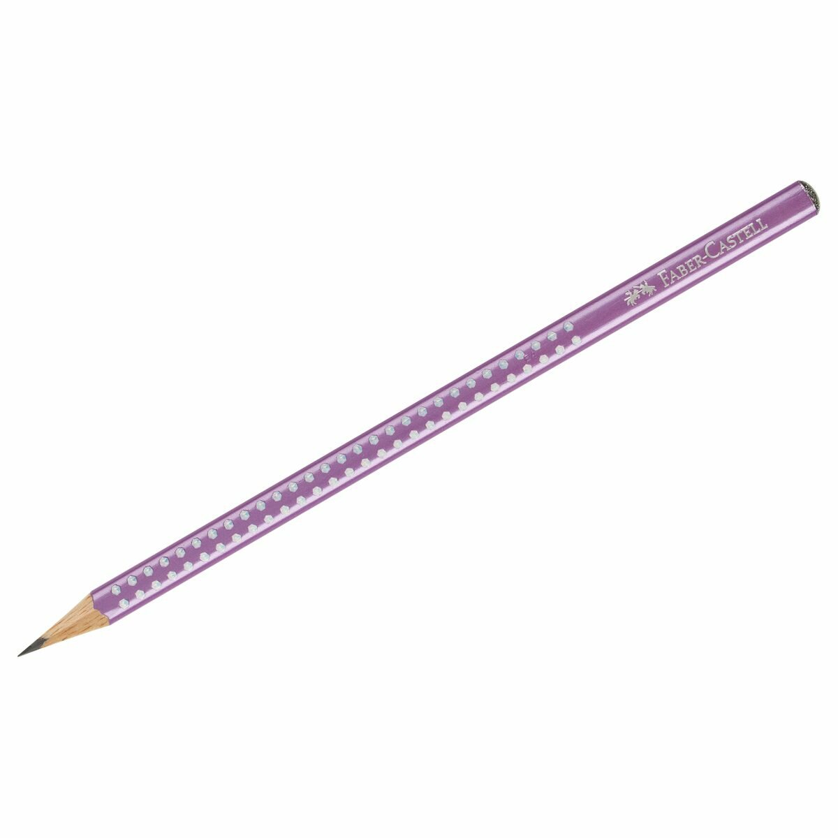 Карандаш чернографитный Faber-Castell Sparkle (В, трехгранный, заточенный, фиолетовый металлик) (118263), 12шт.