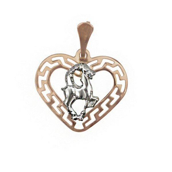 Подвеска, красное золото, 585 проба