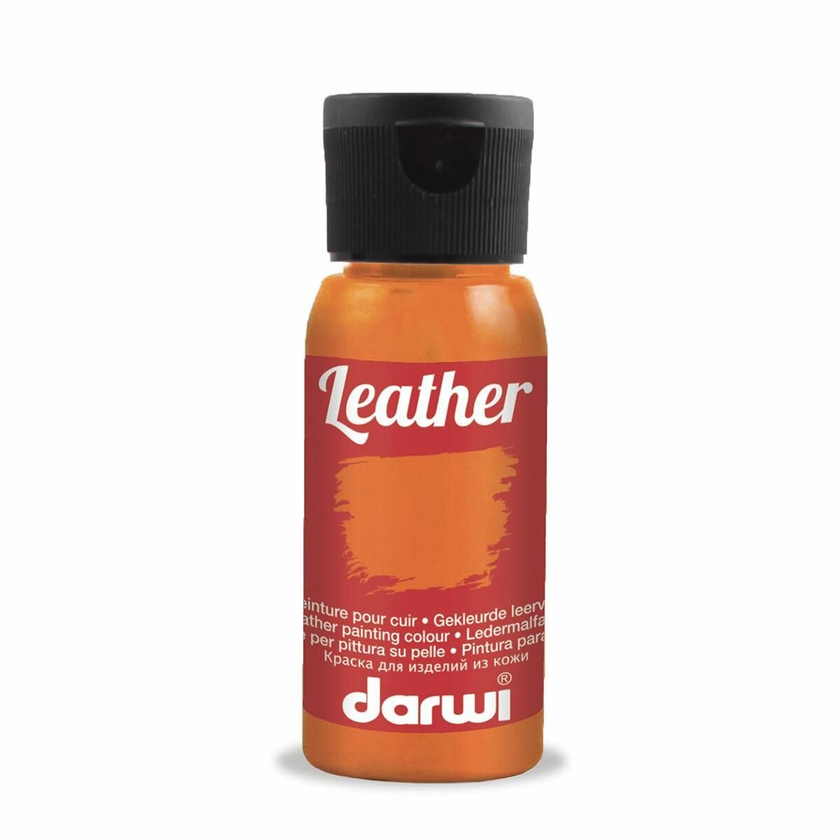 Краска для кожи Darwi акриловая, Leather, 50 мл, тон 752 оранжевый