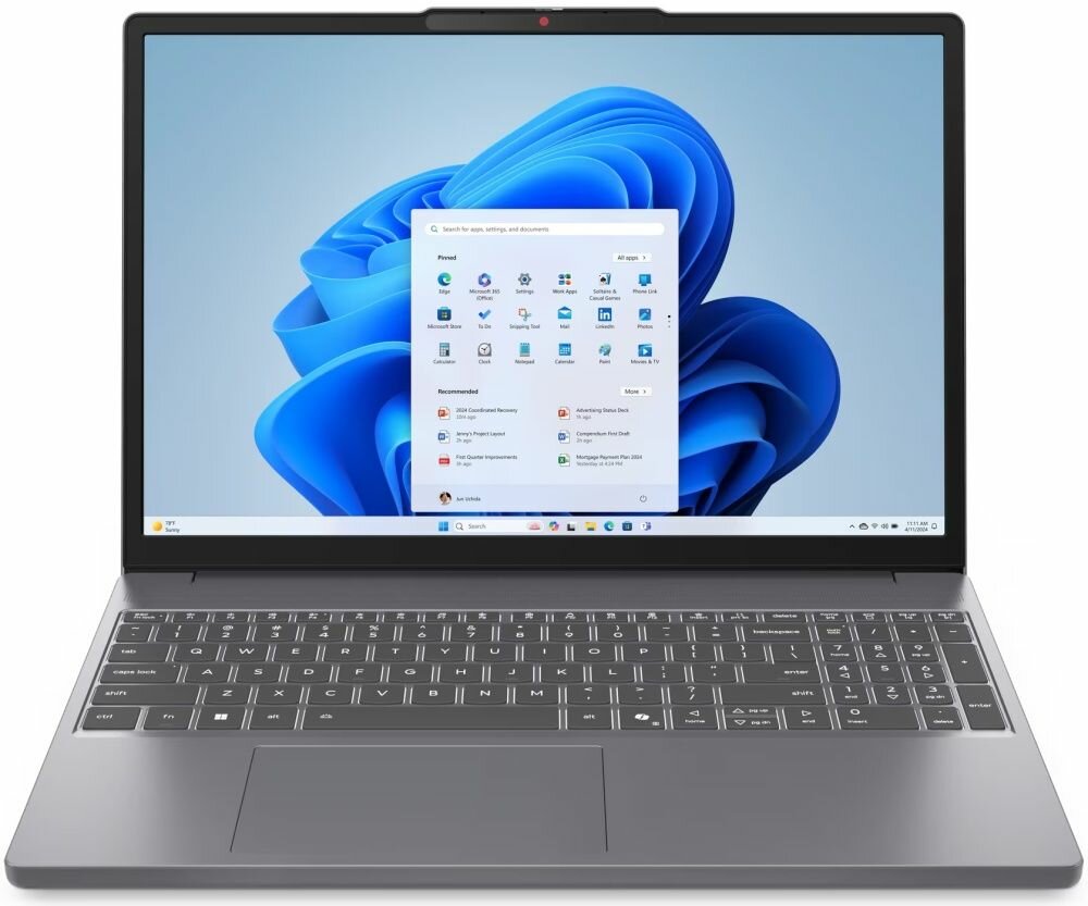 Ноутбук Lenovo IdeaPad Slim 3 16AHP10 16" IPS, Ryzen 5 8640HS, 16GB DDR5, 512GB, AMD Radeon, Без ОС, grey (83KB000BRK)