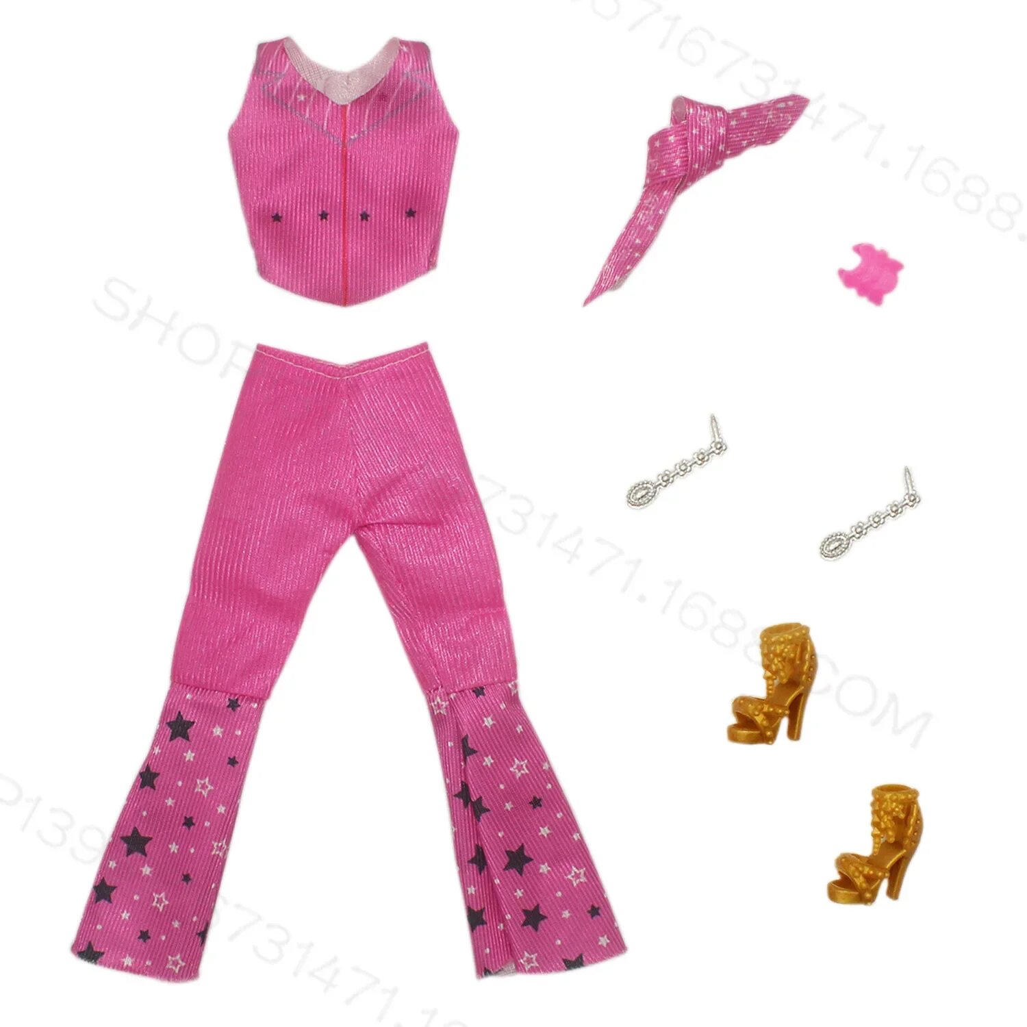 Розовый костюм для кукол Barbie, X001-8