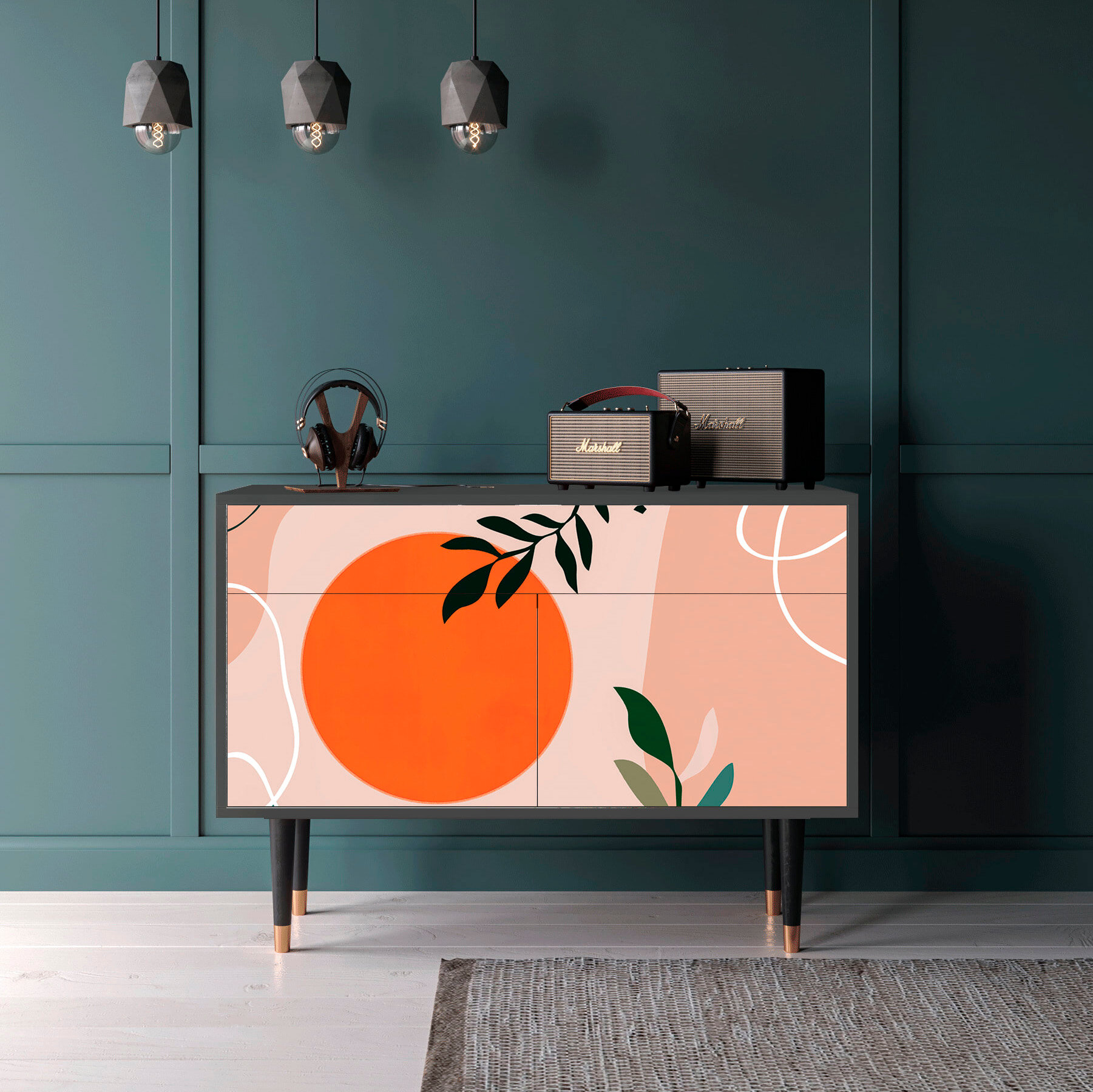 Комод - STORYZ - BS4 Artwork, Размер - 115 x 85 x 48 см, Цвет корпуса - Антрацит