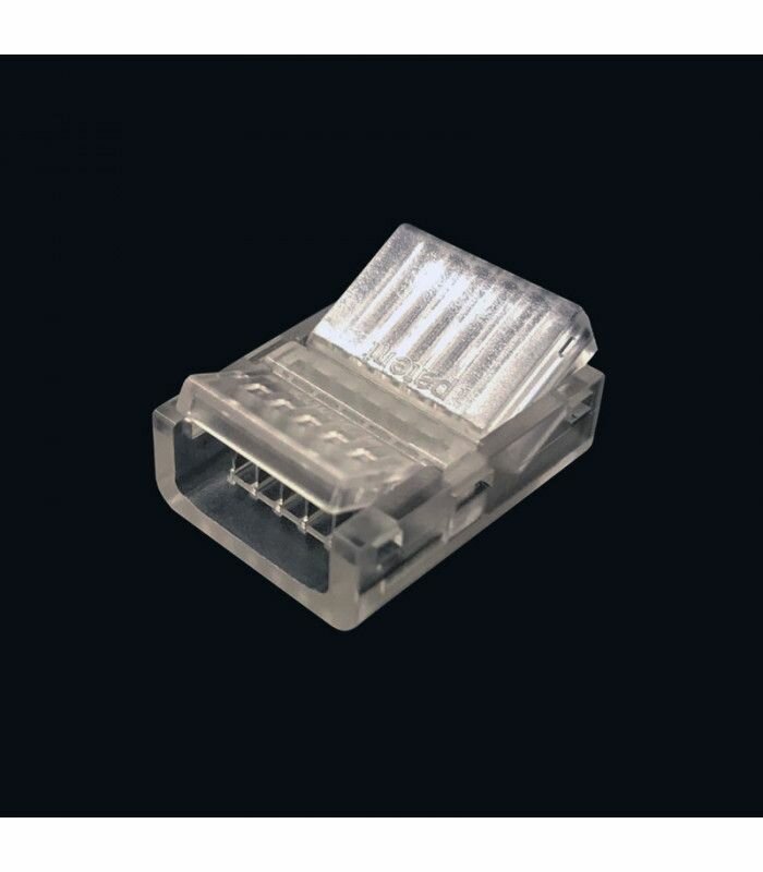 Беспаячный соединитель для подключения ленты 6 пин (RGB+CCT) 12 мм, лента-провод. Комплект 5 штук.