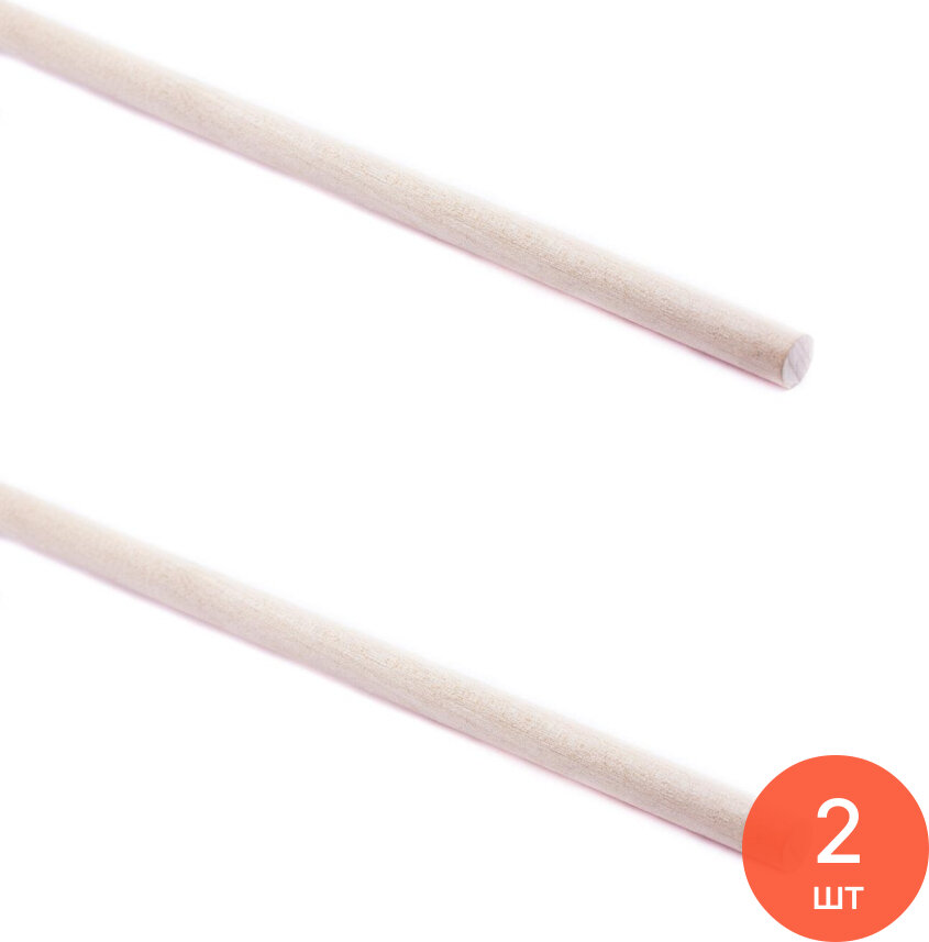 Шкант мебельный Стройбат из массива березы, бежевый, 14×1000мм, 1шт. / фурнитура для мебели, нагель (комплект из 2 шт)