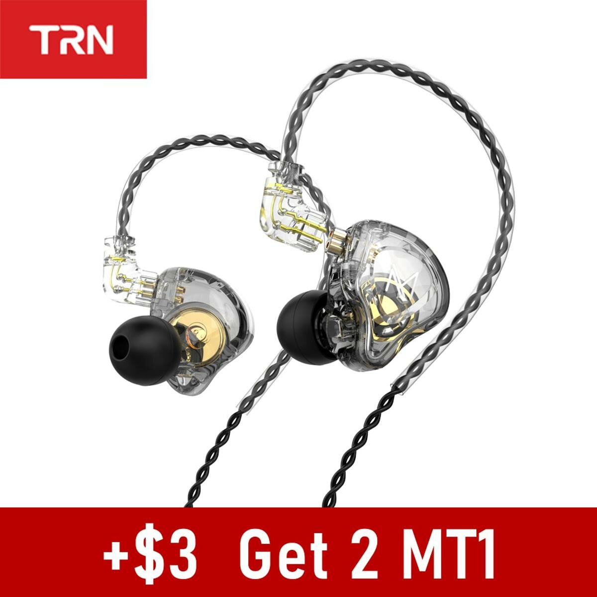 Новейшие наушники-вкладыши TRN MT1In, динамический монитор DJ, IEM, наушники-вкладыши HIFI, спортивные гарнитуры с шумоп