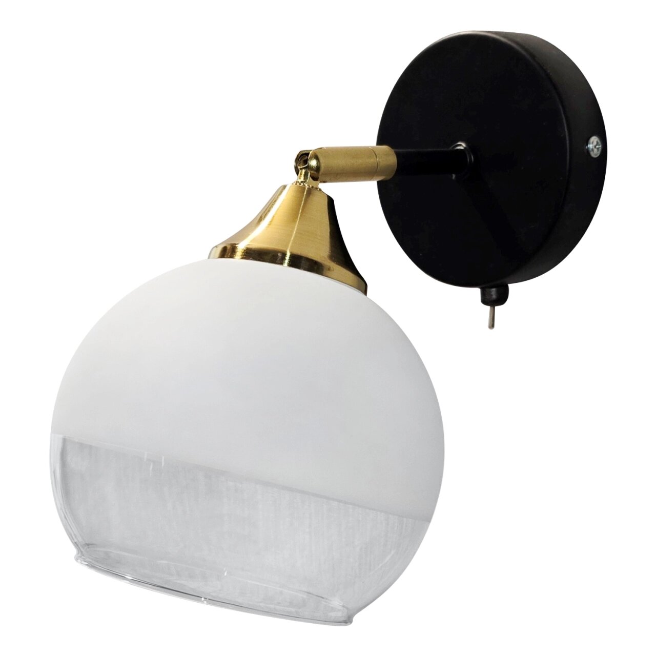 Бра Символ Света CC04543/1W, Е27, 60 Вт, переключатель, черный и золото, светильник