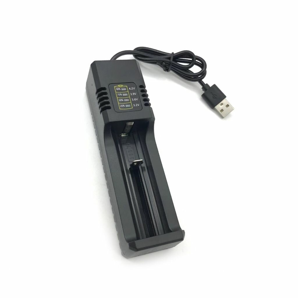 Зарядное устройство для литий-ионных батарей 18650, 26650, 16340, 14500, 21700 с USB и защитой от перезаряда