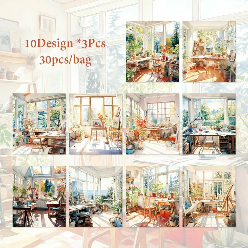 Бумага для скрапбукинга, Mr.paper, архитектурные узоры, ретро-пейзажи, 30 листов/упаковка, подходит для декоративных справочников, фоновых материалов