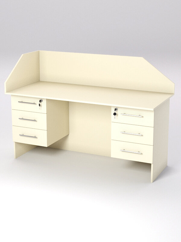 Стол двухтумбовый офисный С-07А с экраном, Темно-Серый. Производитель товара - компания Westcom.