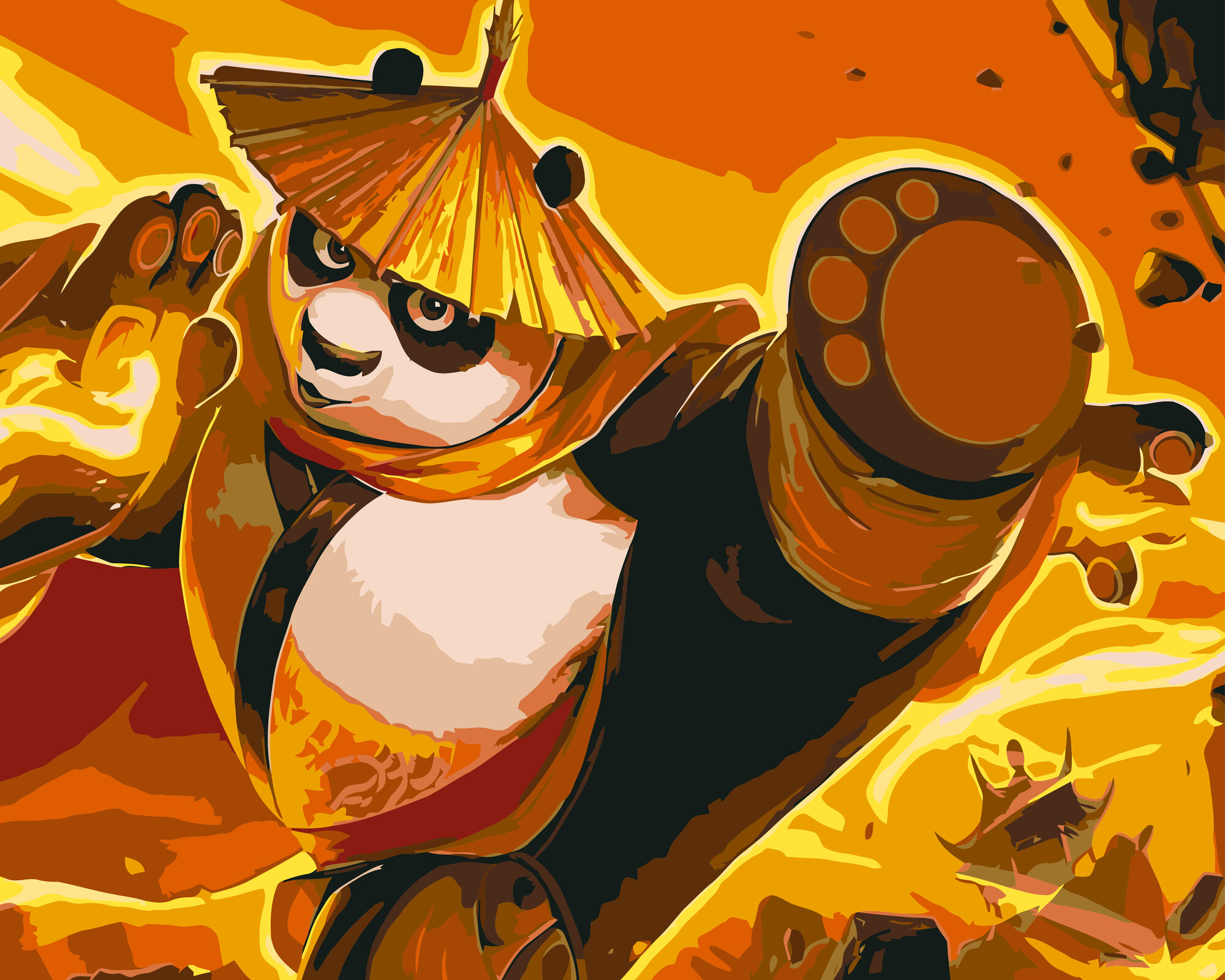 Картина по номерам Y-962 "Мультфильм Кунг-фу Панда. По" 40х50