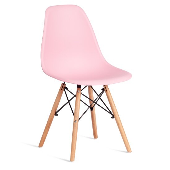 Комплект стульев Tetchair CINDY EAMES 2 шт. металл, бук, пластик / светло-розовый