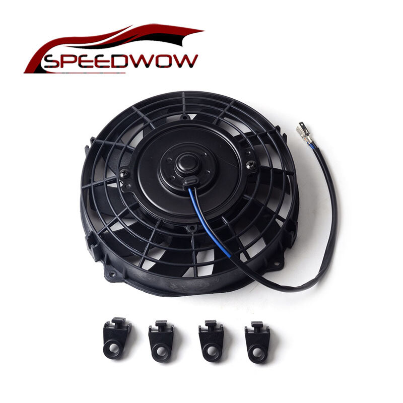 SPEEDWOW Universal 7″ Motor Engine Radiator Oil Cooler Cooling Electric Pull Push Вентилятор Radiator Engine Вентилятор охлаждения 12V 80W