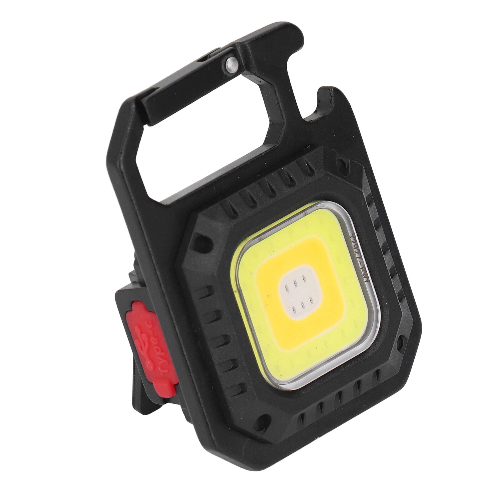 Фонари COB маленькие заряжаемые портативные мини карманные с складным треугольным кронштейном для рыбалки кемпинга, источник света белый теплый красный, материалы ABS алюминий, батарея 3.7V 500mAh, вес 49г, функции пружинный клип бутылёоткрыватель