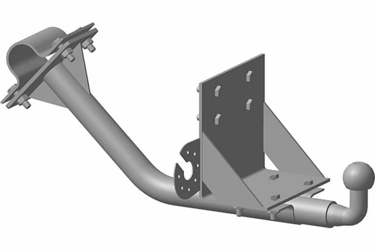 Фаркоп AvtoS GAZ 05, для ГАЗ 3302/Next, с электрикой, длина жгута 1,5 м