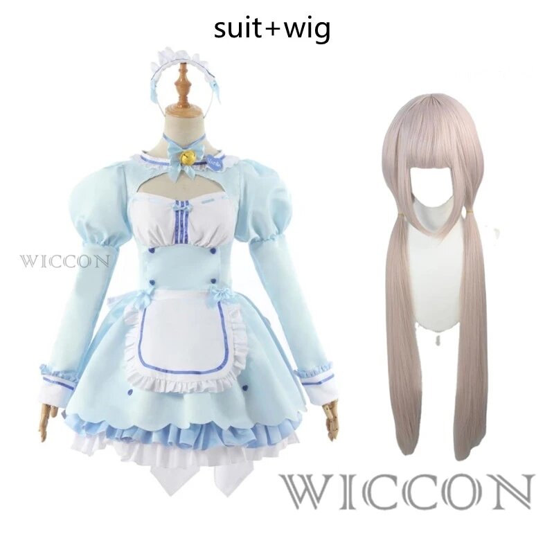 Косплей комплект Chocola Vanilla NEKOPARA Vol.4 L, Vanilla suit wig