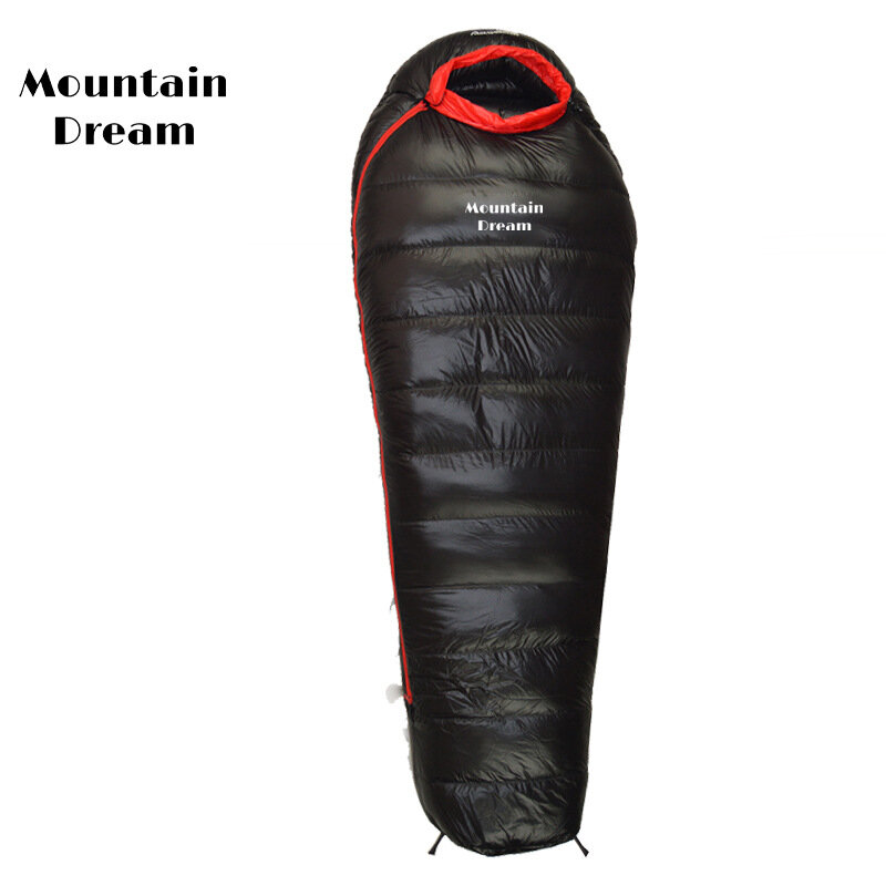 Спальный мешок Mountain Dream, туристический, 210x80x50 см, черный, из пуха