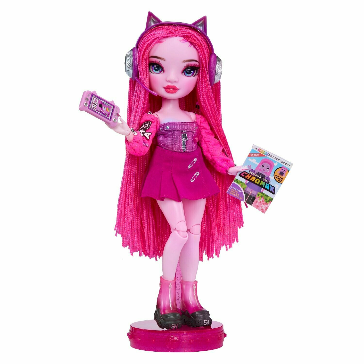 Кукла Rainbow High Shadow Пинки Джеймс 28 см фуксия с аксессуарами .