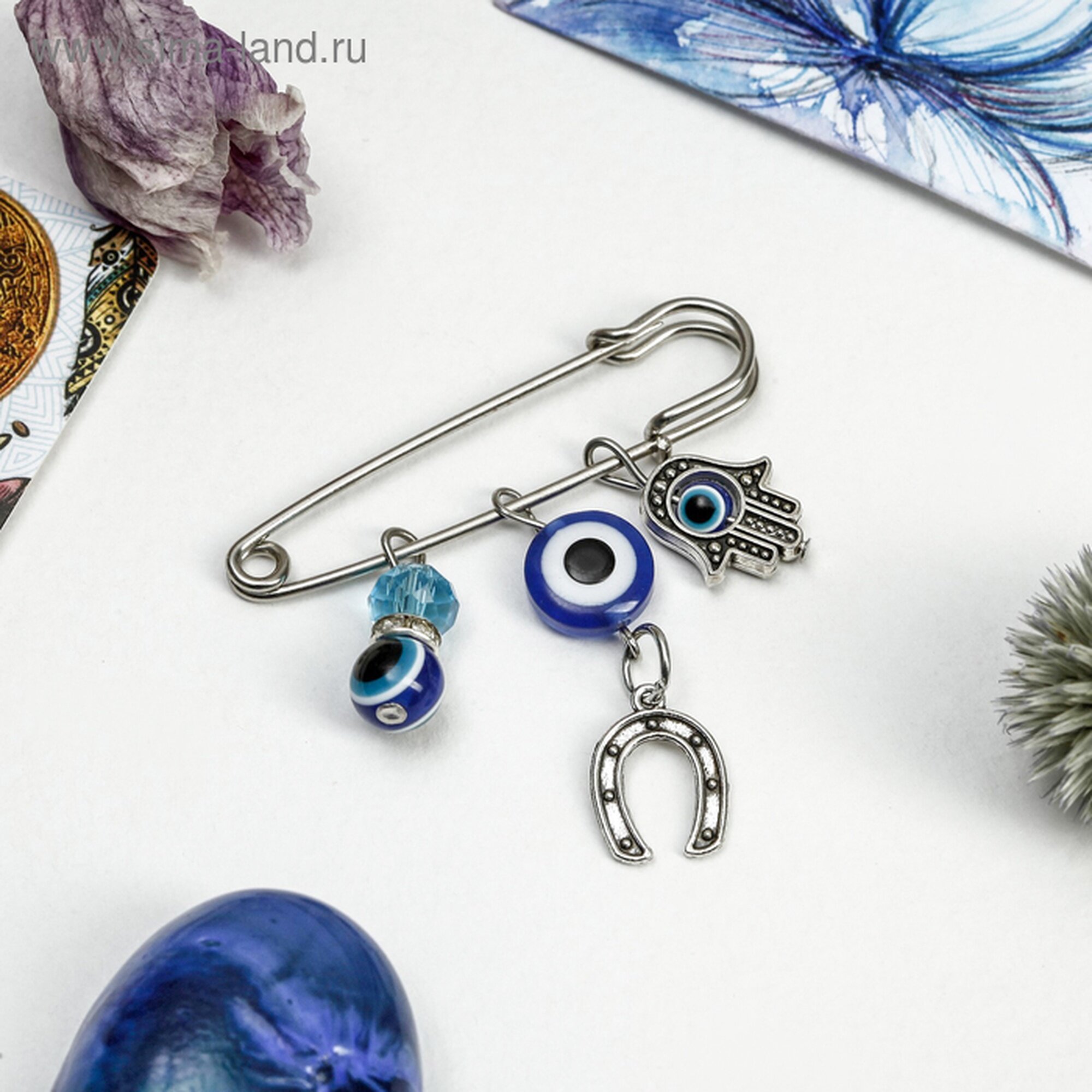 Зажим для обуви, стразы, пластик, стекло