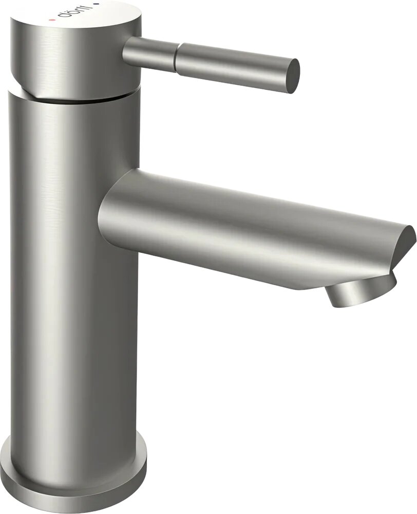 Смеситель для раковины Dorff Logic D3002100SS матовый, кран для ванной в раковину, из нержавеющей стали, рычажный, с керамическим картриджем
