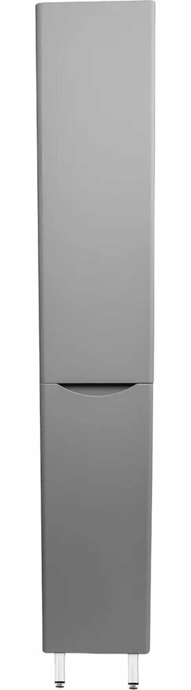 Шкаф-пенал для ванной Style Line Бергамо Люкс Plus 30 L с бельевой корзиной, подвесной, напольный, 30 см, серый, матовый, с дверками, из МДФ