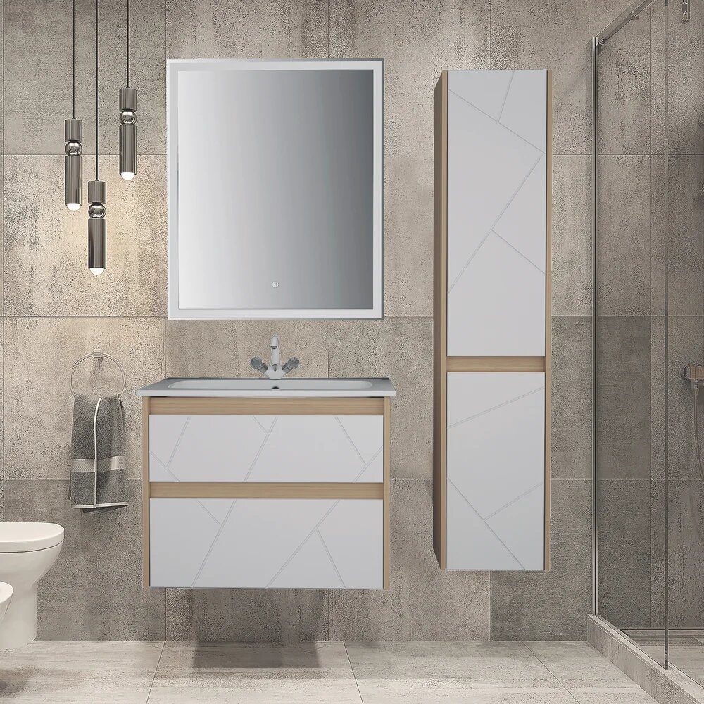 Мебель для ванной комнаты ASB-Mebel Диана 75 белый глянец