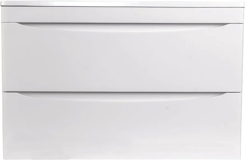 Тумба с раковиной Style Line Бергамо Мини 90 подвесная, 90 см, белая, матовая, из МДФ, с ящиками, раковина для ванной, из искусственного мрамора, прямоугольная