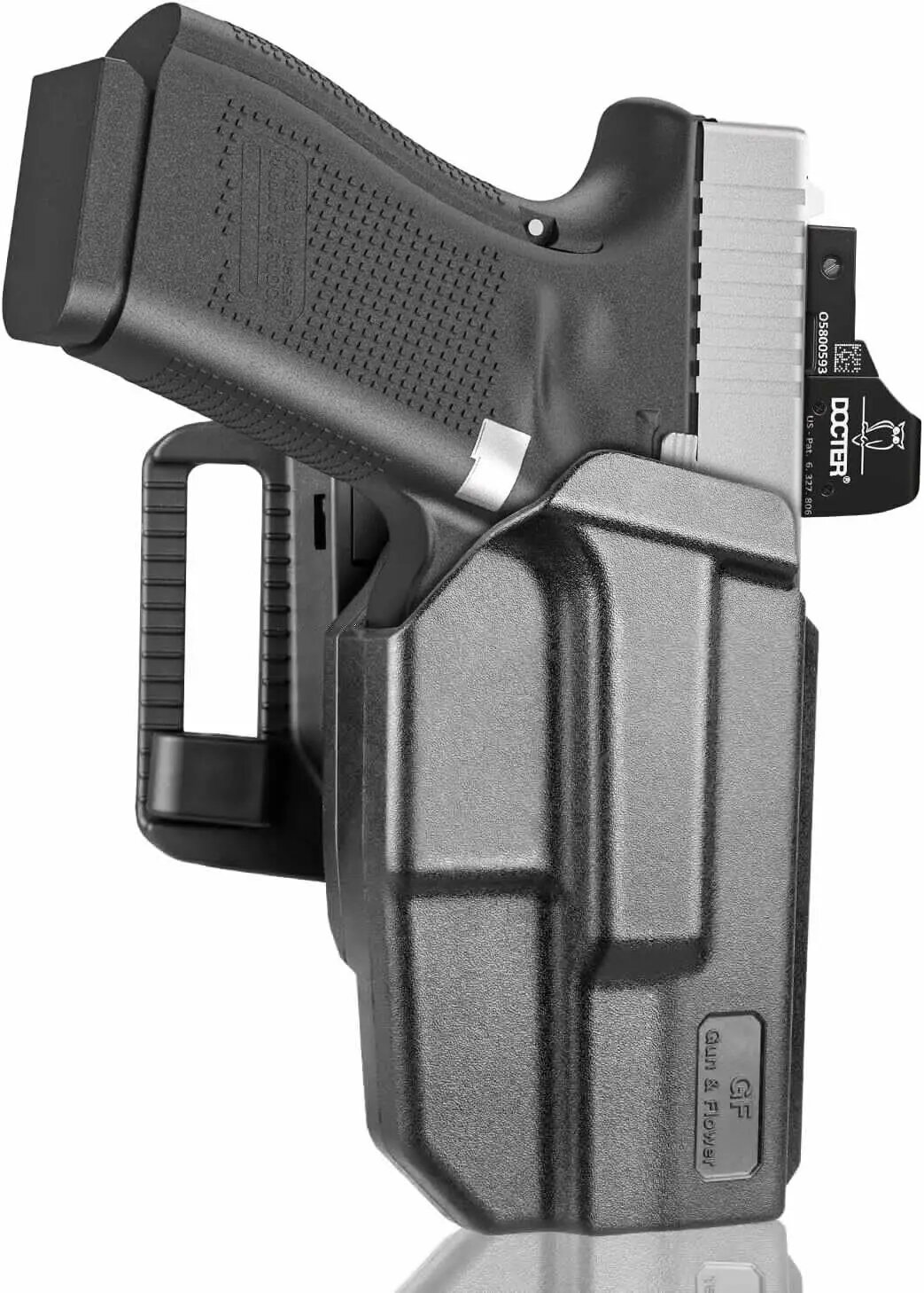 Для Glock G19, G19X, G32, G44, G45 (Gen 3 4 5), Glock G23 (Gen 3 4), кобура OWB уровня II, разблокировка большого пальца, монтажный прицел, правая рука